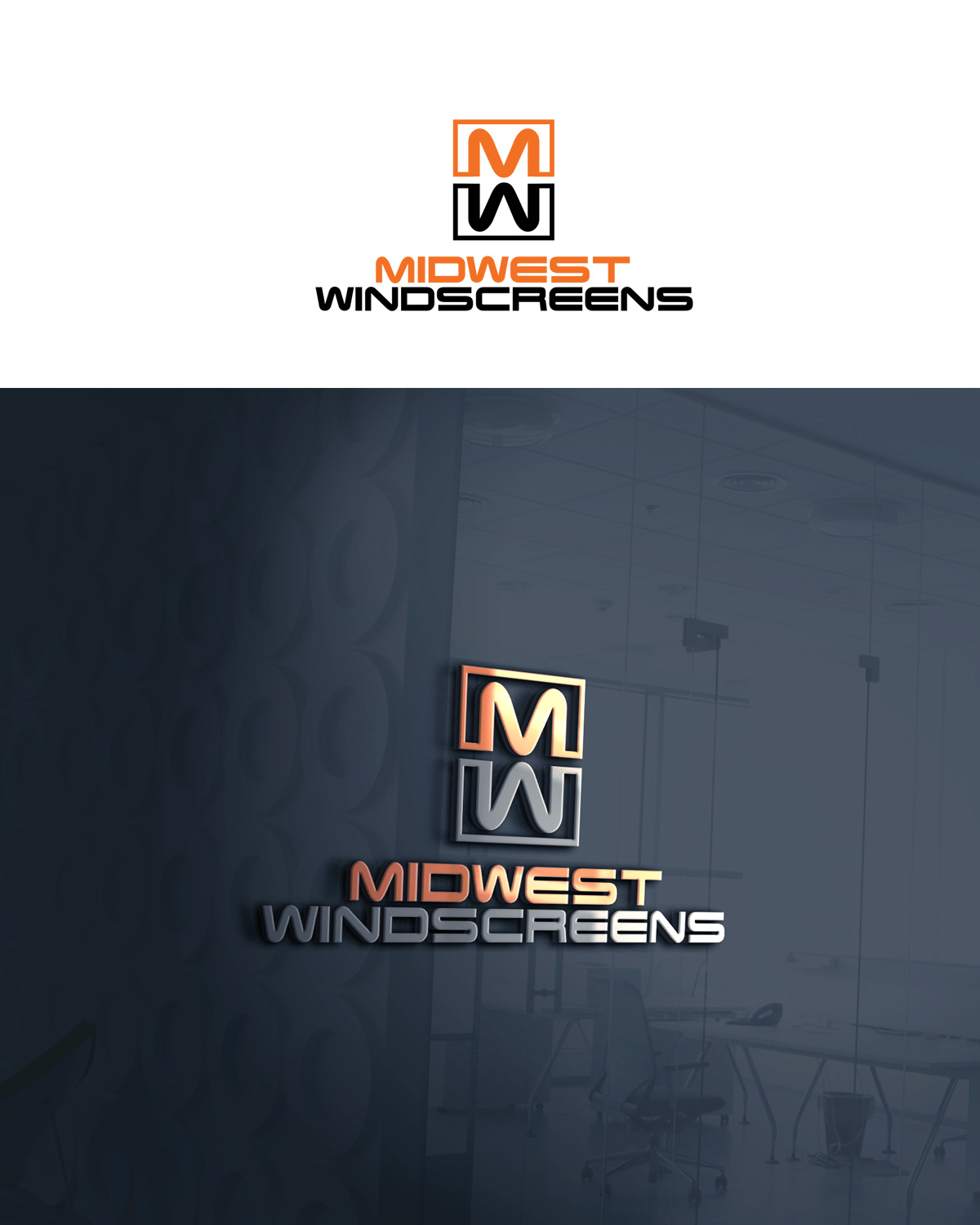 Bold, Serious Logo Design for Midwest Windscreens by sanalkumar ...