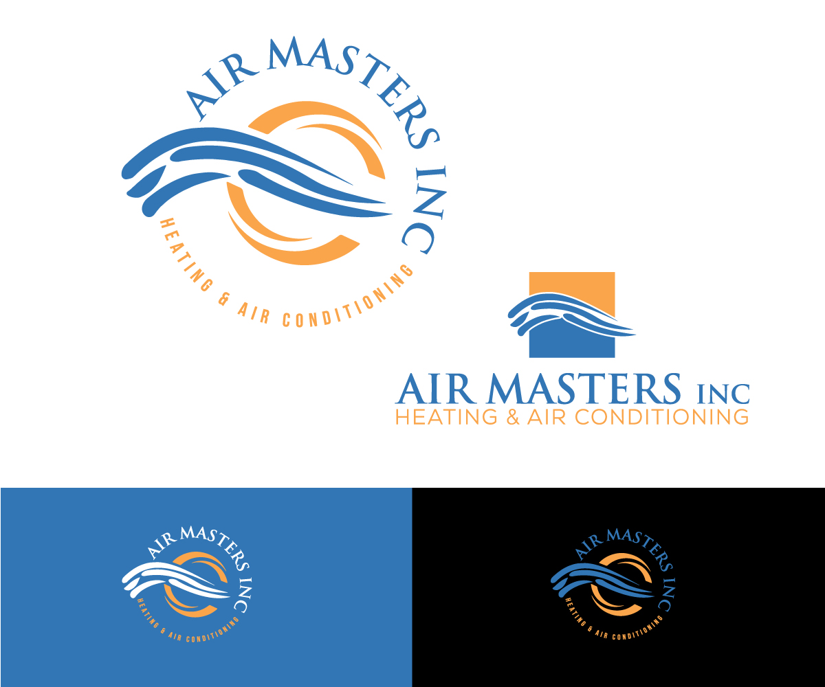 Upmarket, Bold, Contractor Logo Design for Air Masters Inc Heating ...