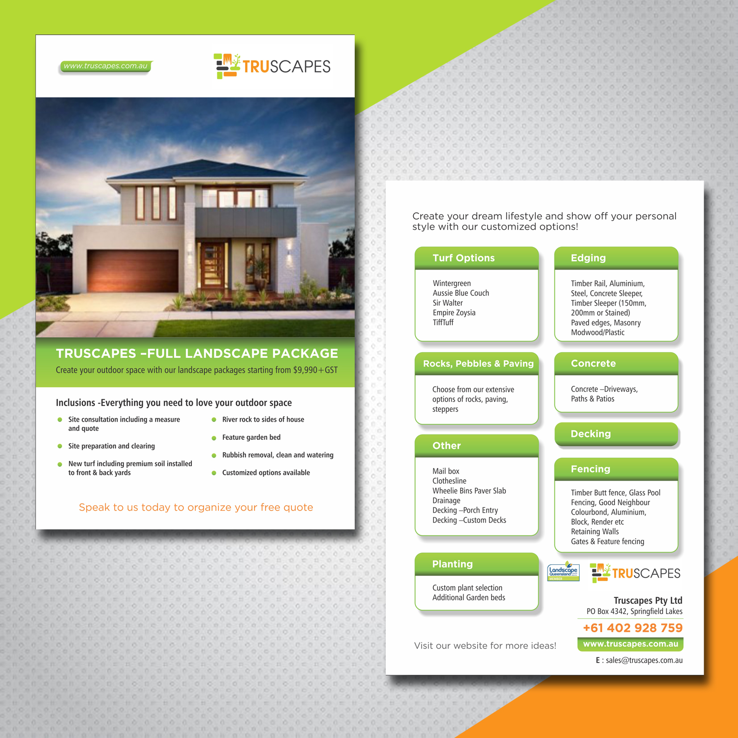 Modern, Elegant, Landscaping Flyer Design for Truscapes Pty Ltd by uk ...