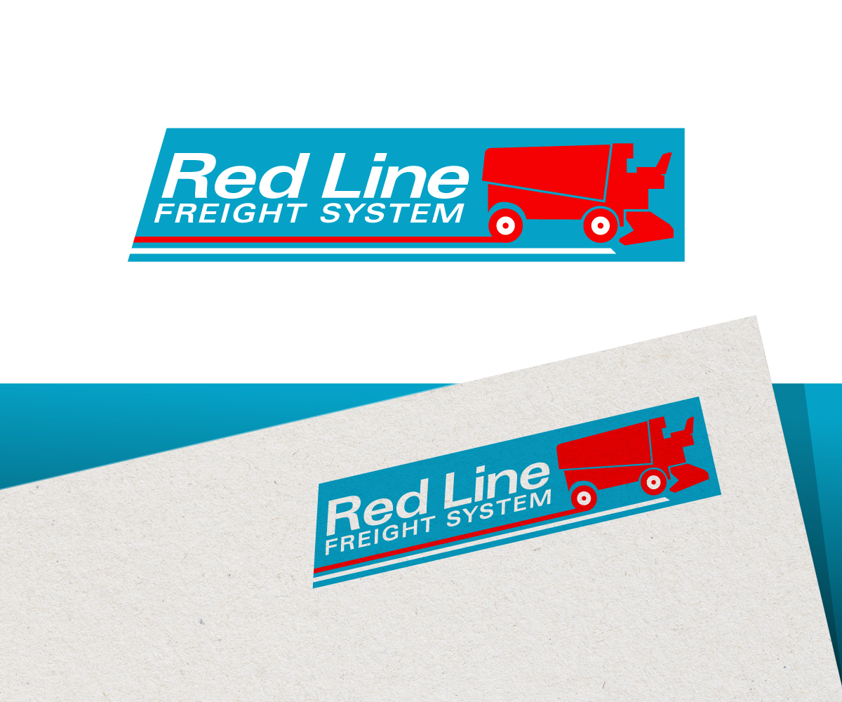 Playful, Elegant, Trucking Company Logo Design for Red Line Freight ...