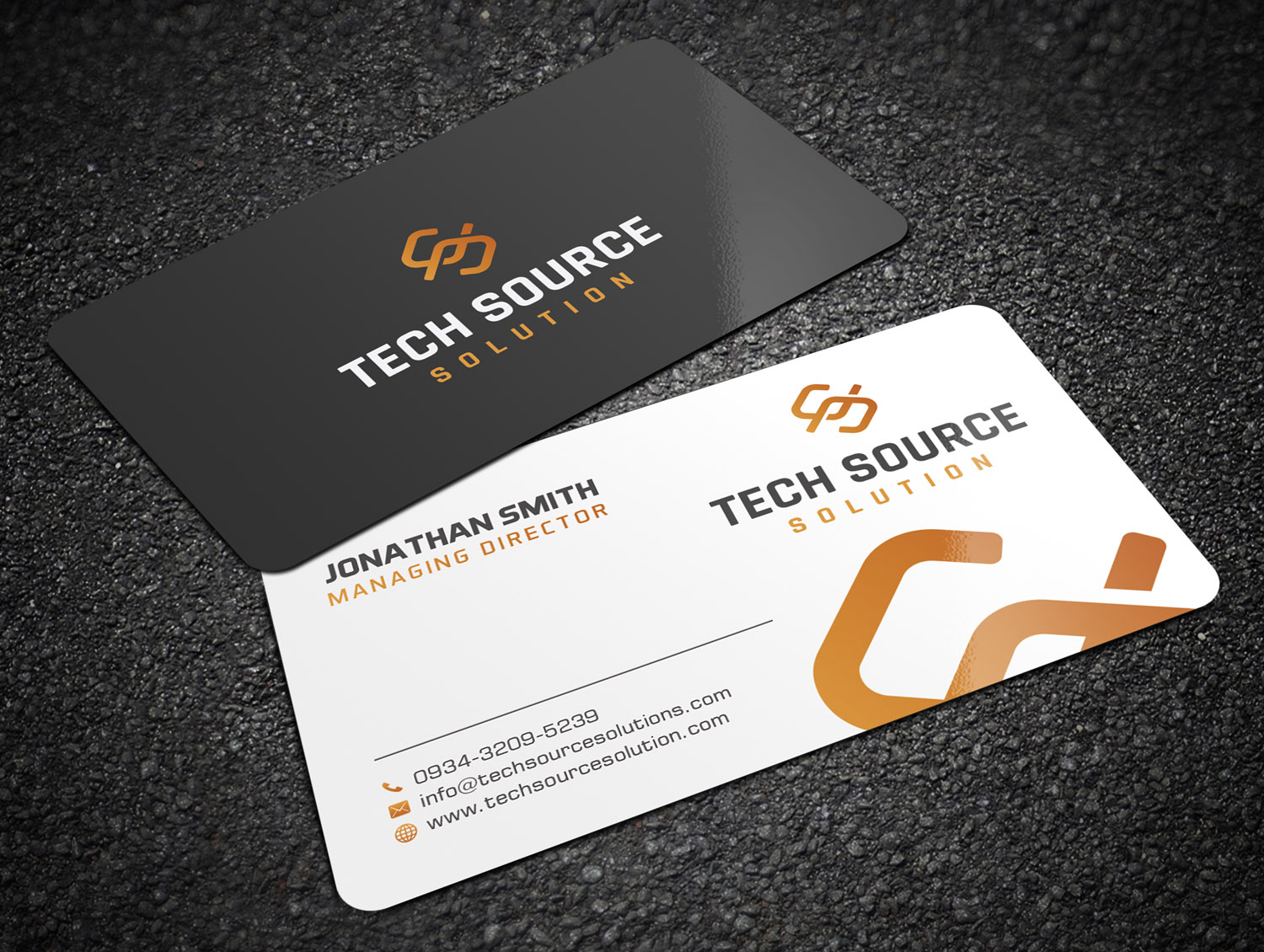 Professional, Elegant Business Card Design for Tech Source Solution by ...