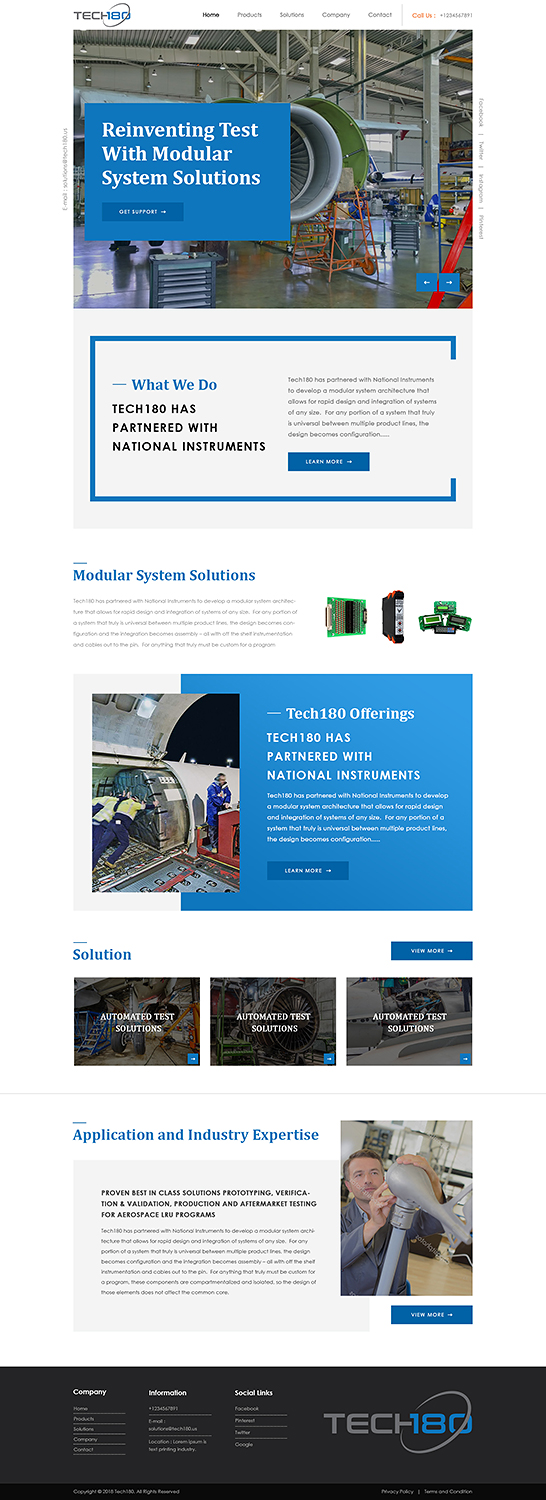 Modern, Professional Web Design for Tech180 by PiXthemes | Design #18983596