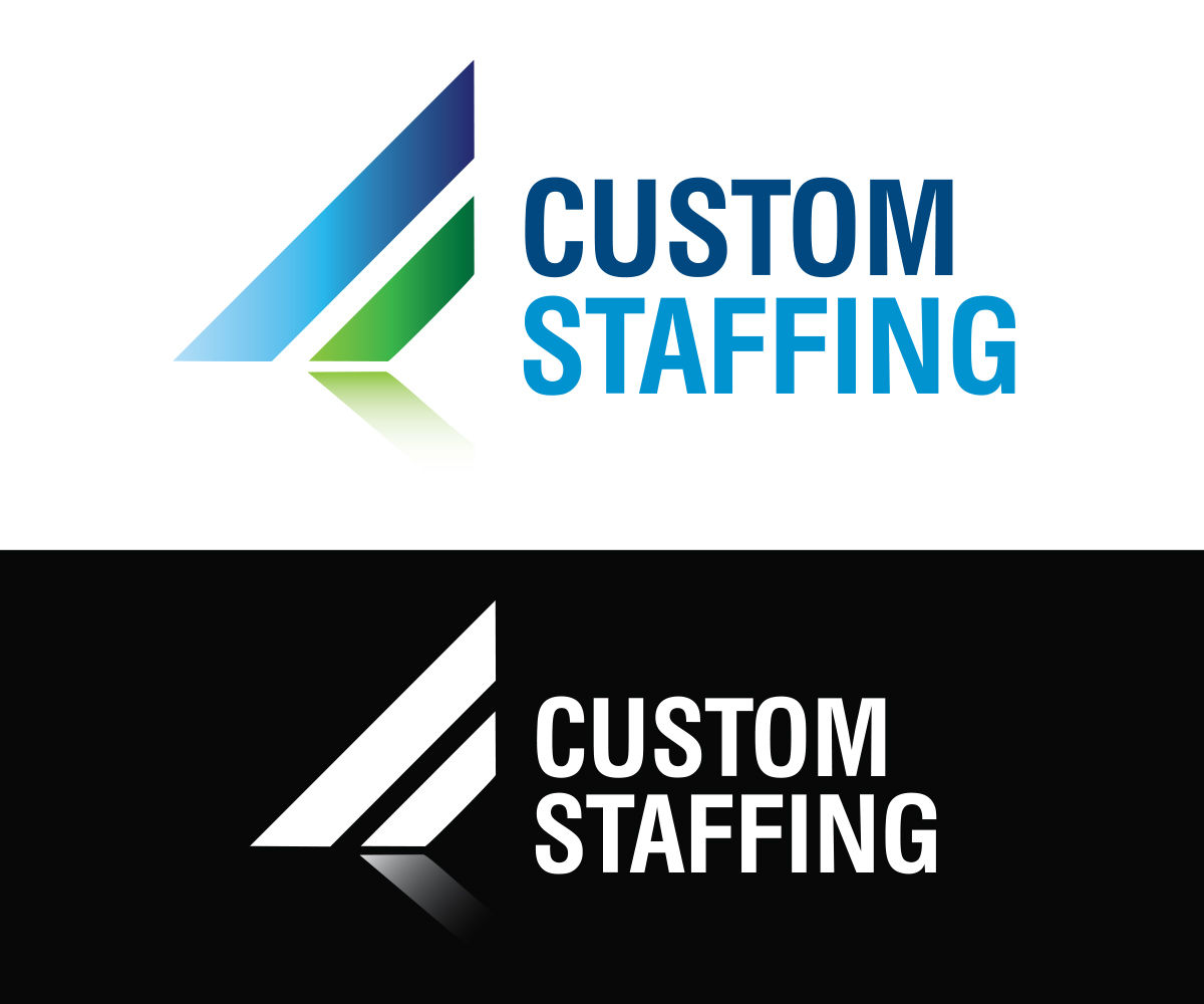 Serious, Bold Logo Design for CUSTOM STAFFING SERVICES and option 2 ...
