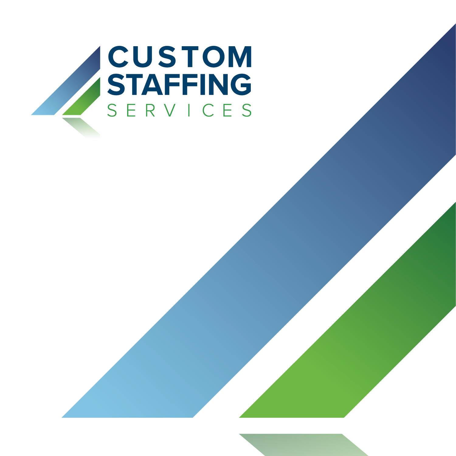 Serious, Bold Logo Design for CUSTOM STAFFING SERVICES and option 2 ...