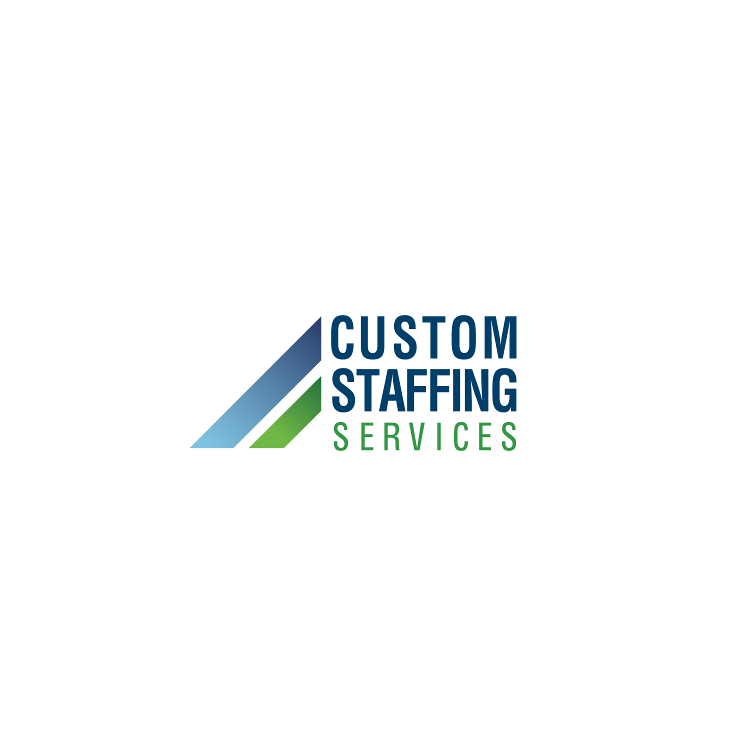Serious, Bold Logo Design for CUSTOM STAFFING SERVICES and option 2 ...