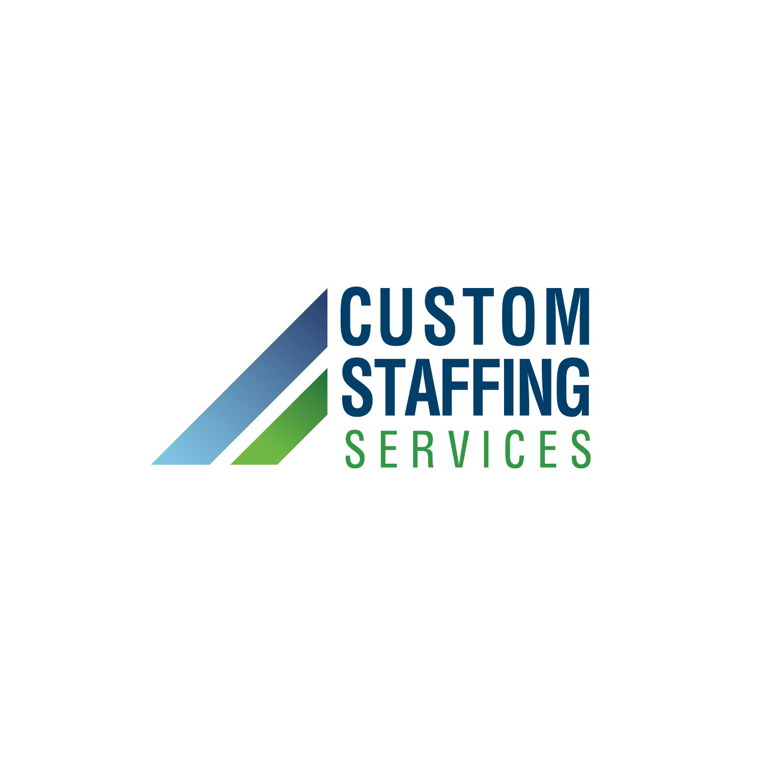 Serious, Bold Logo Design for CUSTOM STAFFING SERVICES and option 2 ...