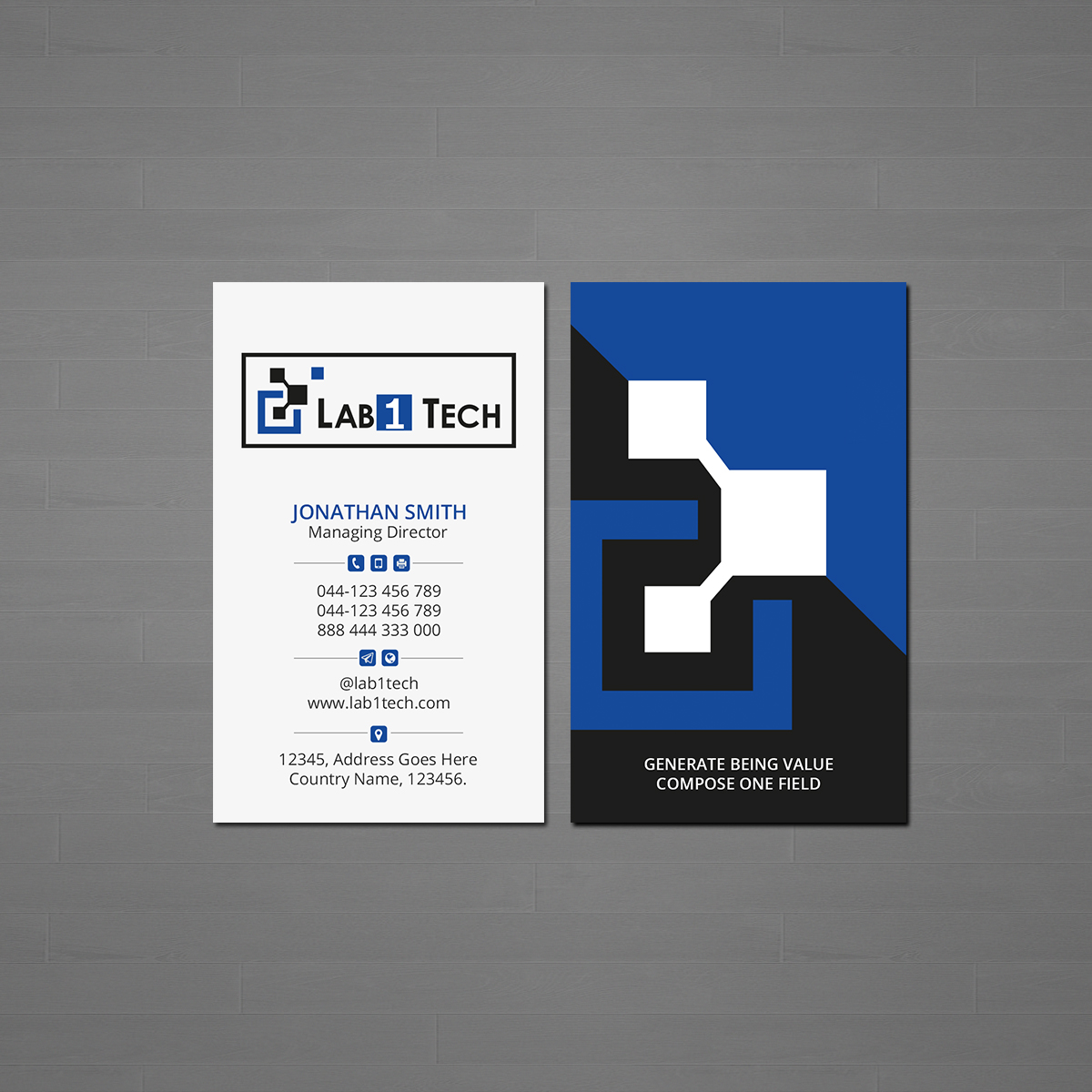 Modern, Professional, Finance Business Card Design for Lab1 Tech ...