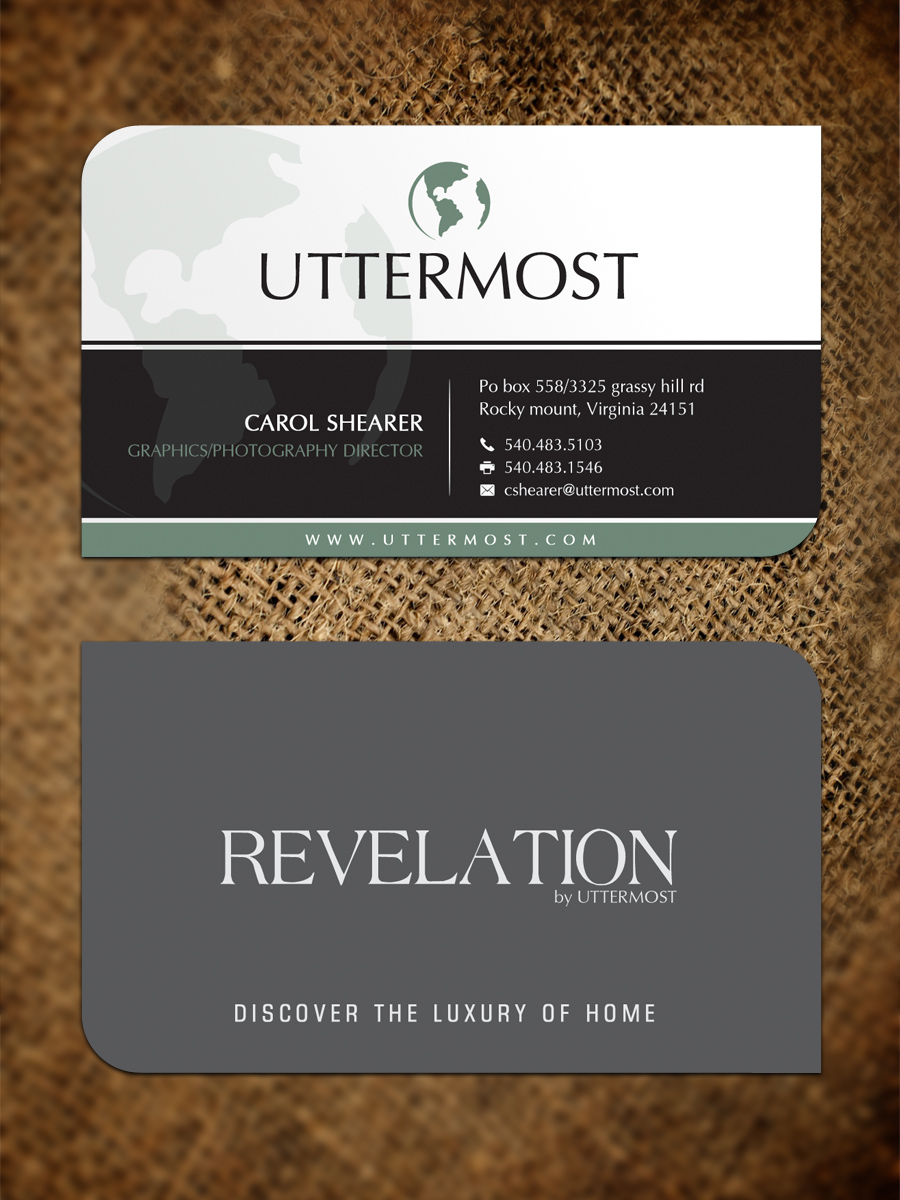 Elegant, Playful, Home Furnishing Business Card Design for a Company by ...