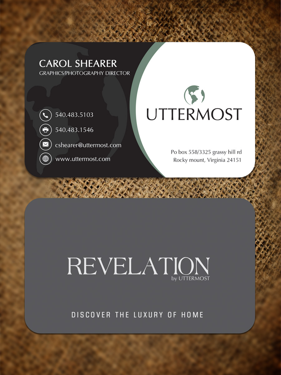 Elegant, Playful, Home Furnishing Business Card Design for a Company by ...