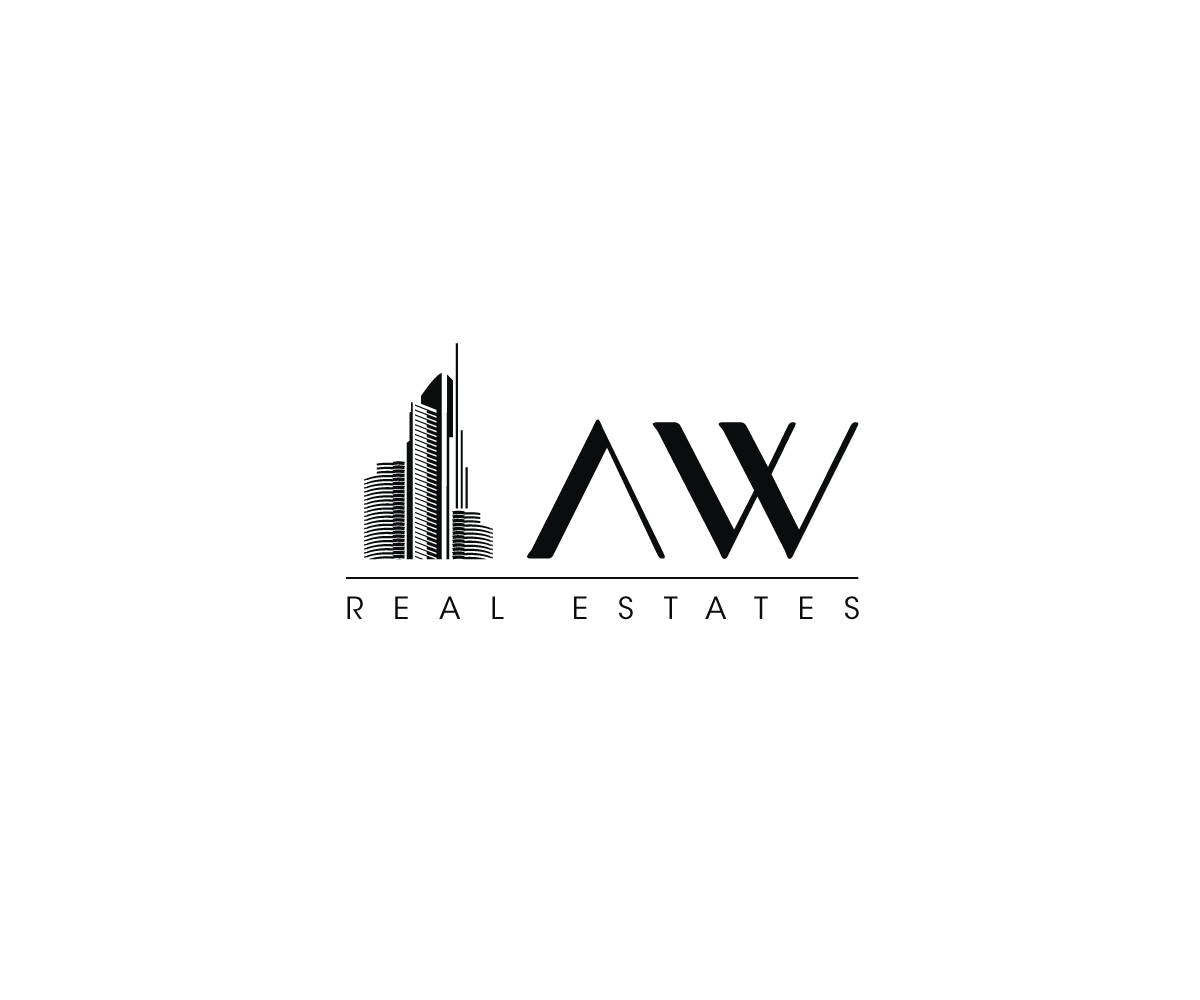 Modern, Upmarket, Real Estate Logo Design for AW REAL ESTATES by Jay ...