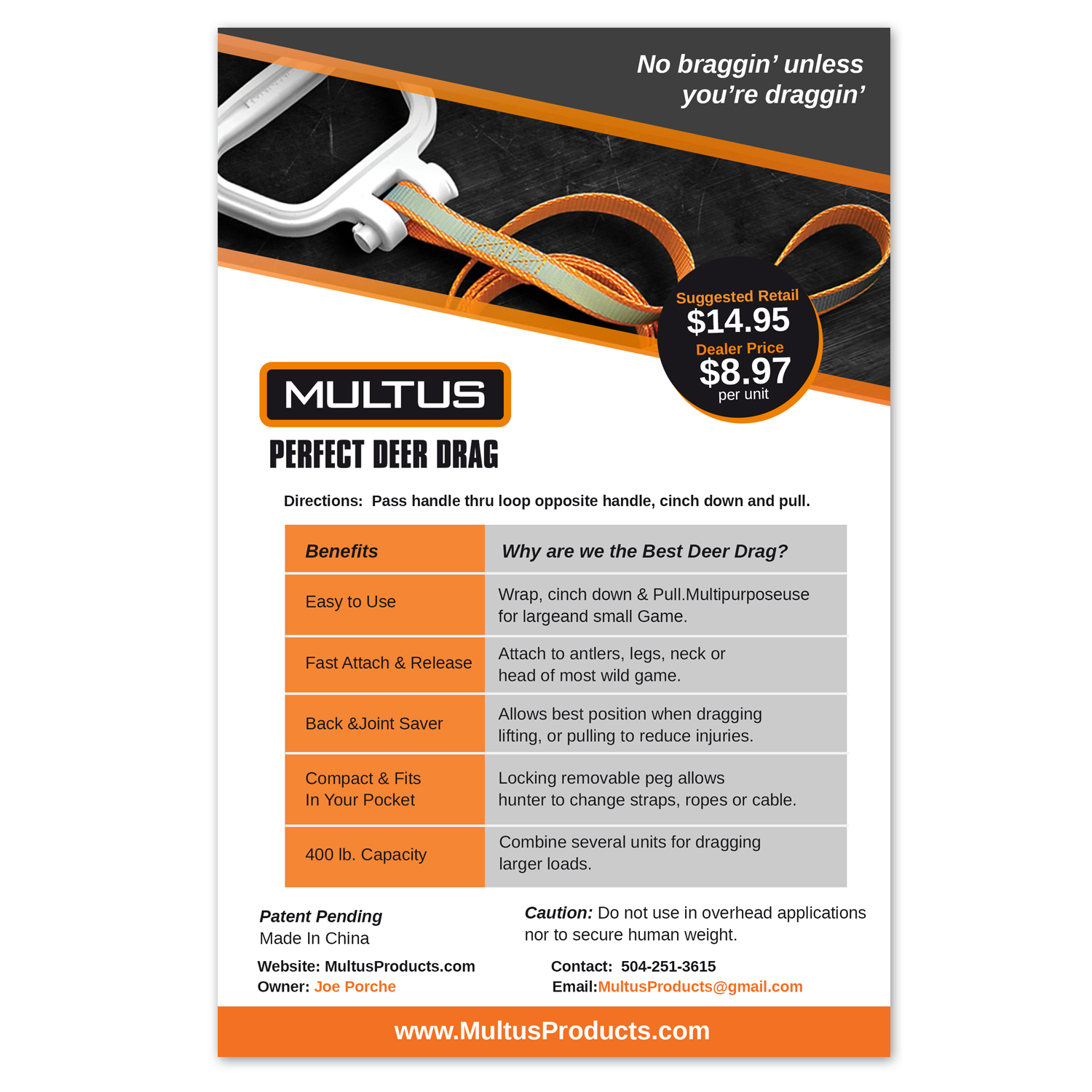 Masculine, Bold Flyer Design for Multus, LLC by karixen | Design #18990917