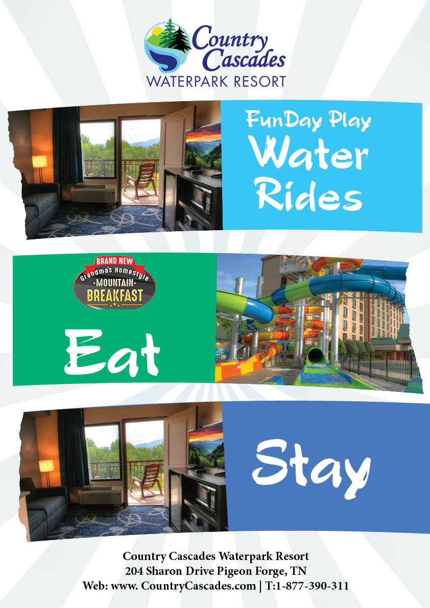 Bold, Colorful, Hospitality Advertisement Design for Smoky Mountain ...