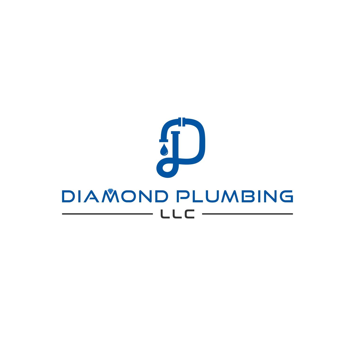 Modern, Colorful Logo Design for Diamond Plumbing LLC by Well Being ...