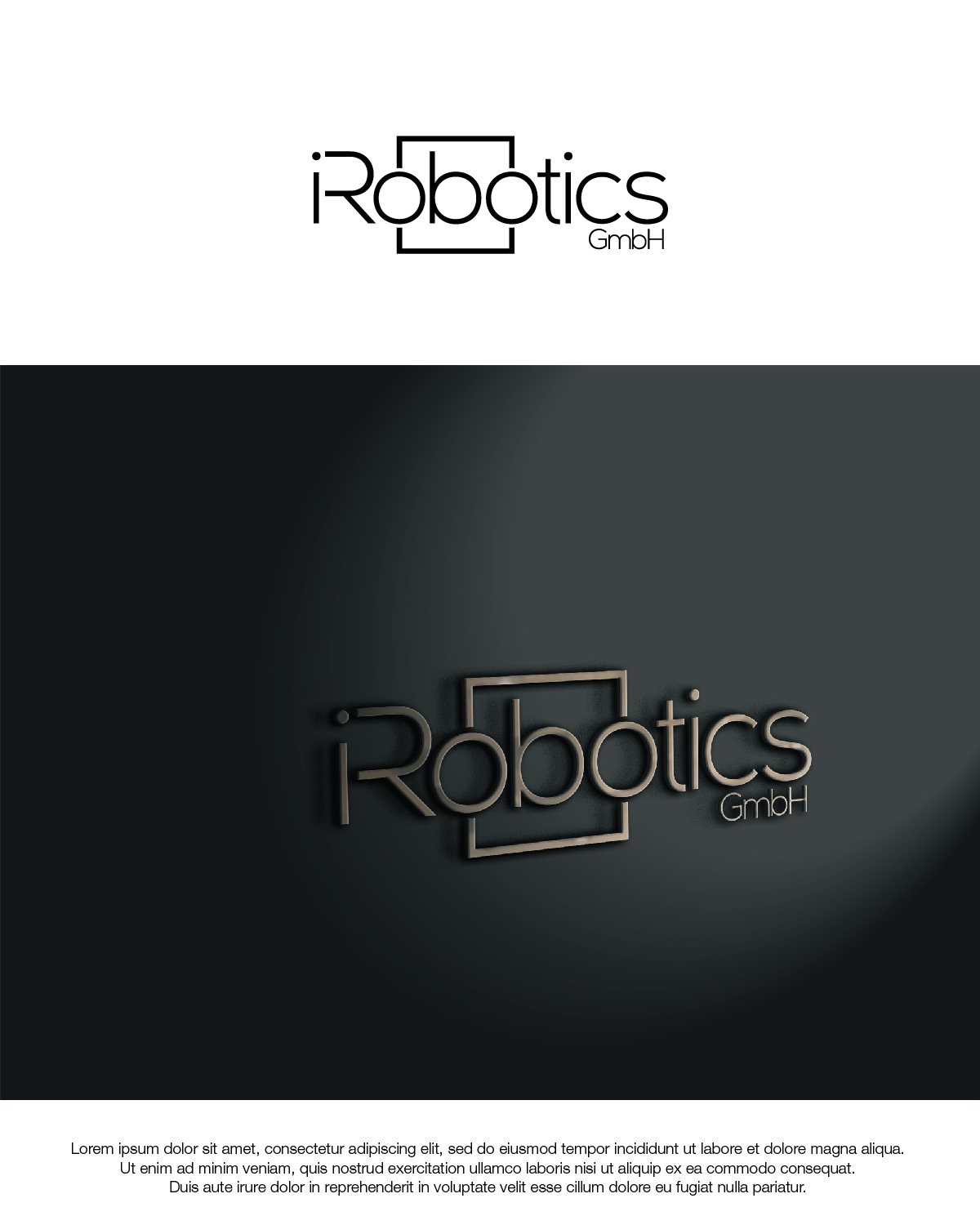 Serious, Modern Logo Design for iRobotics GmbH by dzine studios ...