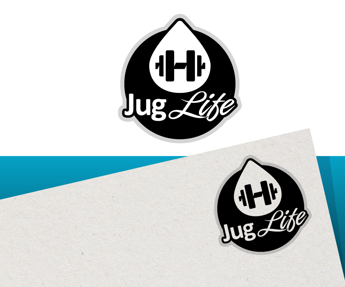 Bold, Modern, Fitness Logo Design for HydroJug/HYDRATE/Get your gallon ...