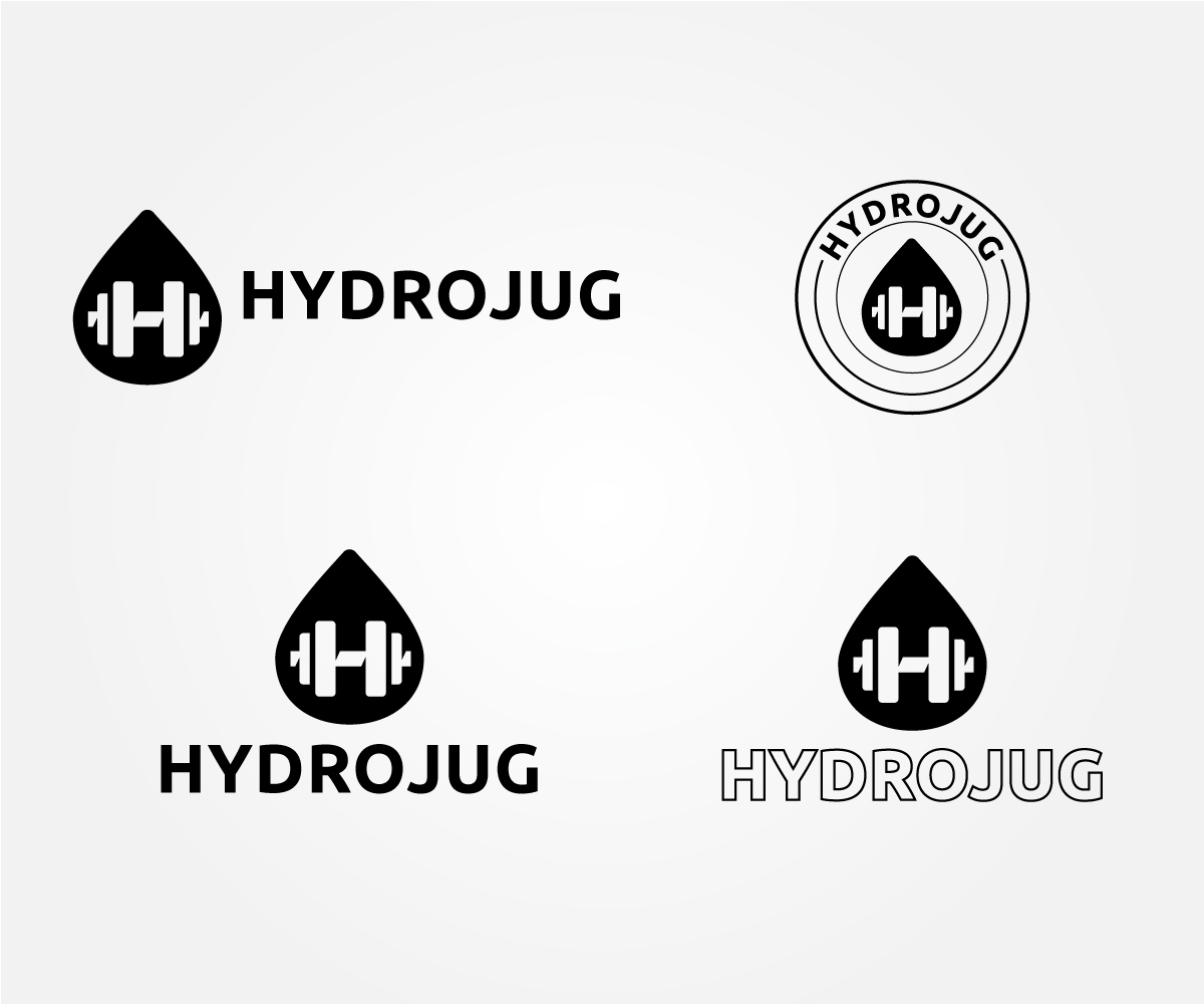 Bold, Modern, Fitness Logo Design for HydroJug/HYDRATE/Get your gallon ...