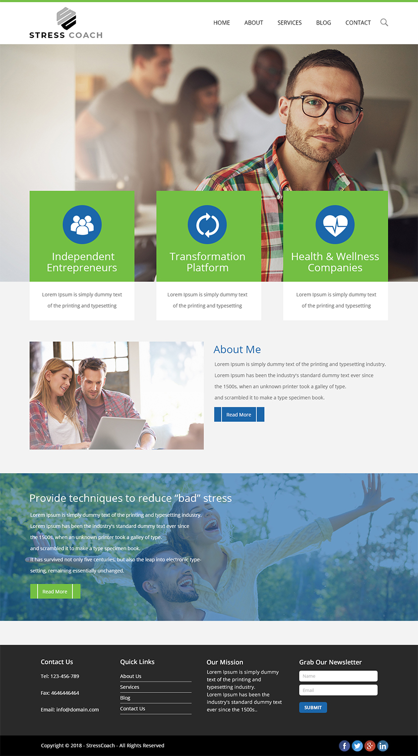 Upmarket, Modern Web Design for Stress Coach by onixdesign | Design ...