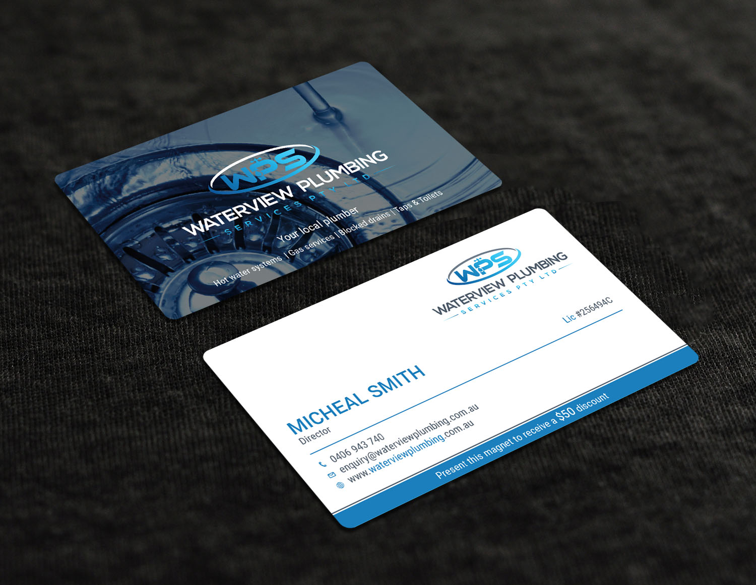 Elegant, Playful, Plumbing Business Card Design for waterview plumbing ...