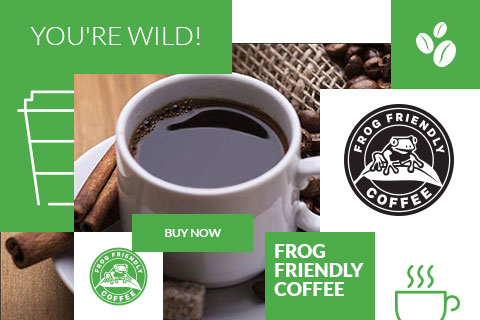 Elegant, Playful Banner Ad Design for Frog Friendly Coffee by ...