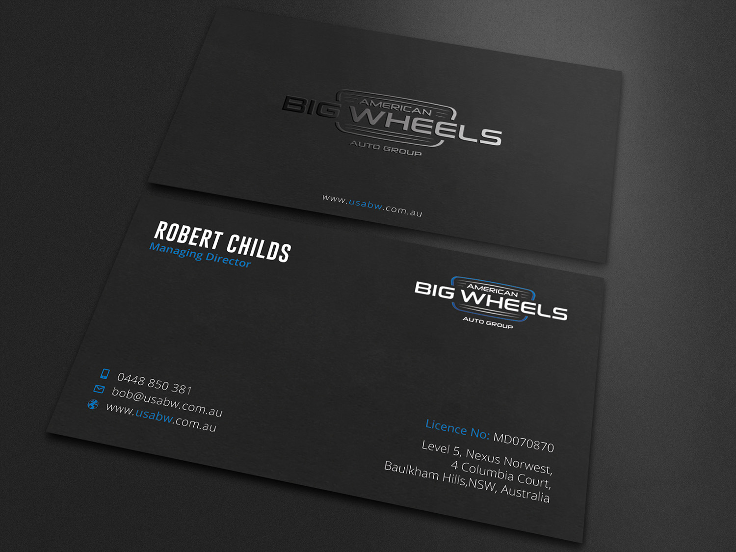 Bold, Masculine, Car Dealer Business Card Design for Morhaven ...