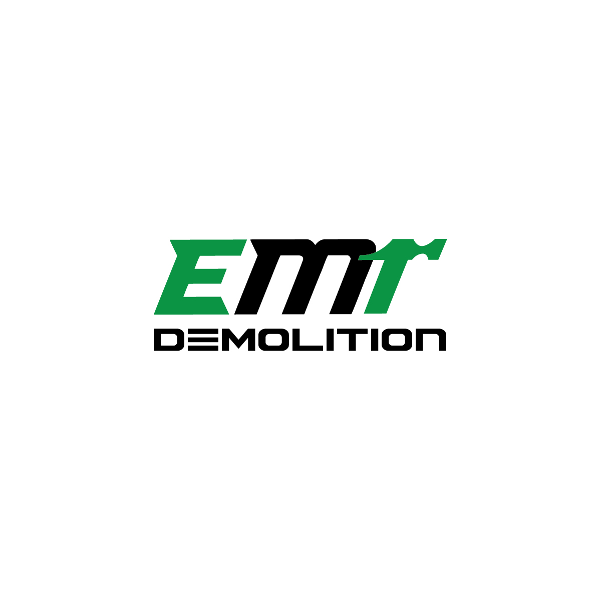 Bold, Modern, Construction Logo Design for EMT Demolition Ltd by Pixxl ...