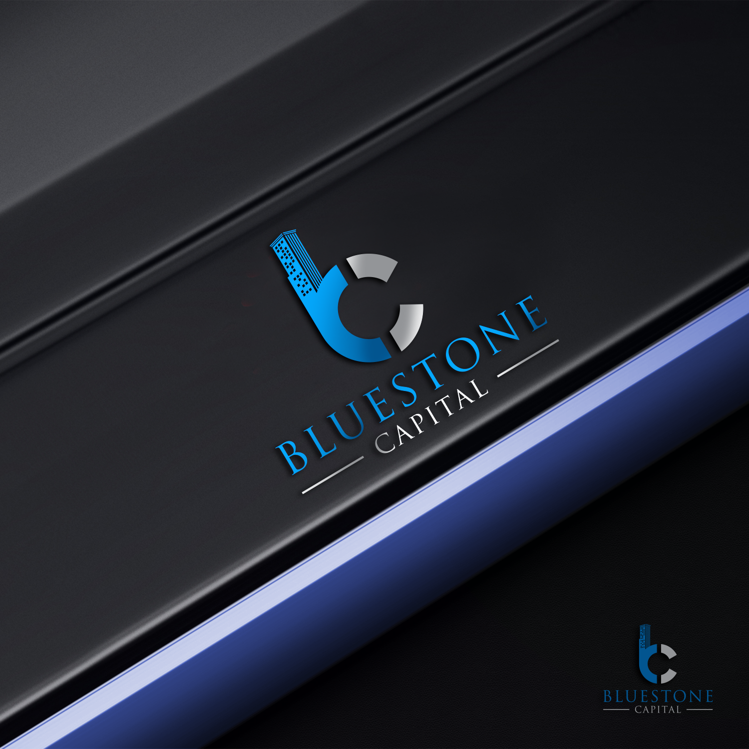 Bold, Modern, Real Estate Logo Design for The letters BC for Bluestone ...