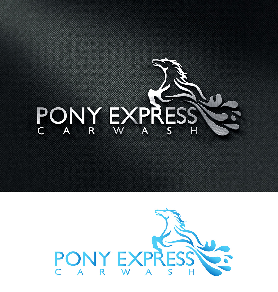 Modern, Professional Logo Design for Pony Express Carwash by Impressive ...
