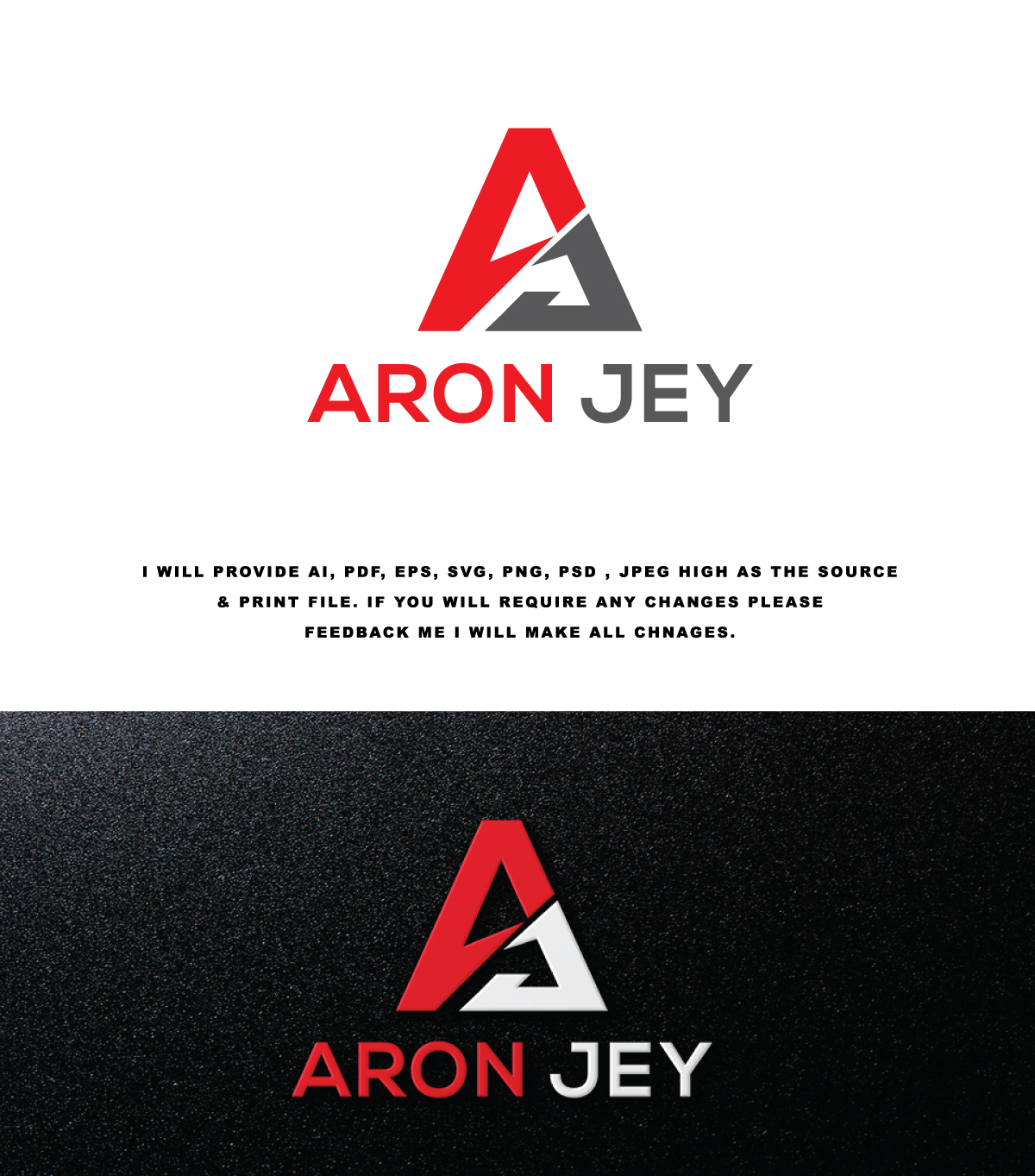 Modern, Bold Logo Design for "AJ" ARON JEY by Mr Destiny | Design #19286962