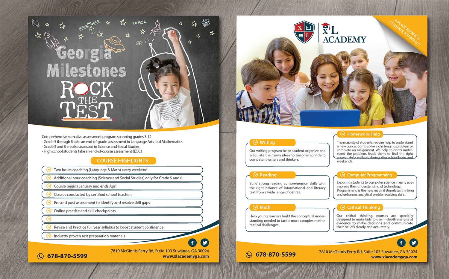 Elegant, Playful, Education Flyer Design for xlacademy llc by alex989 ...