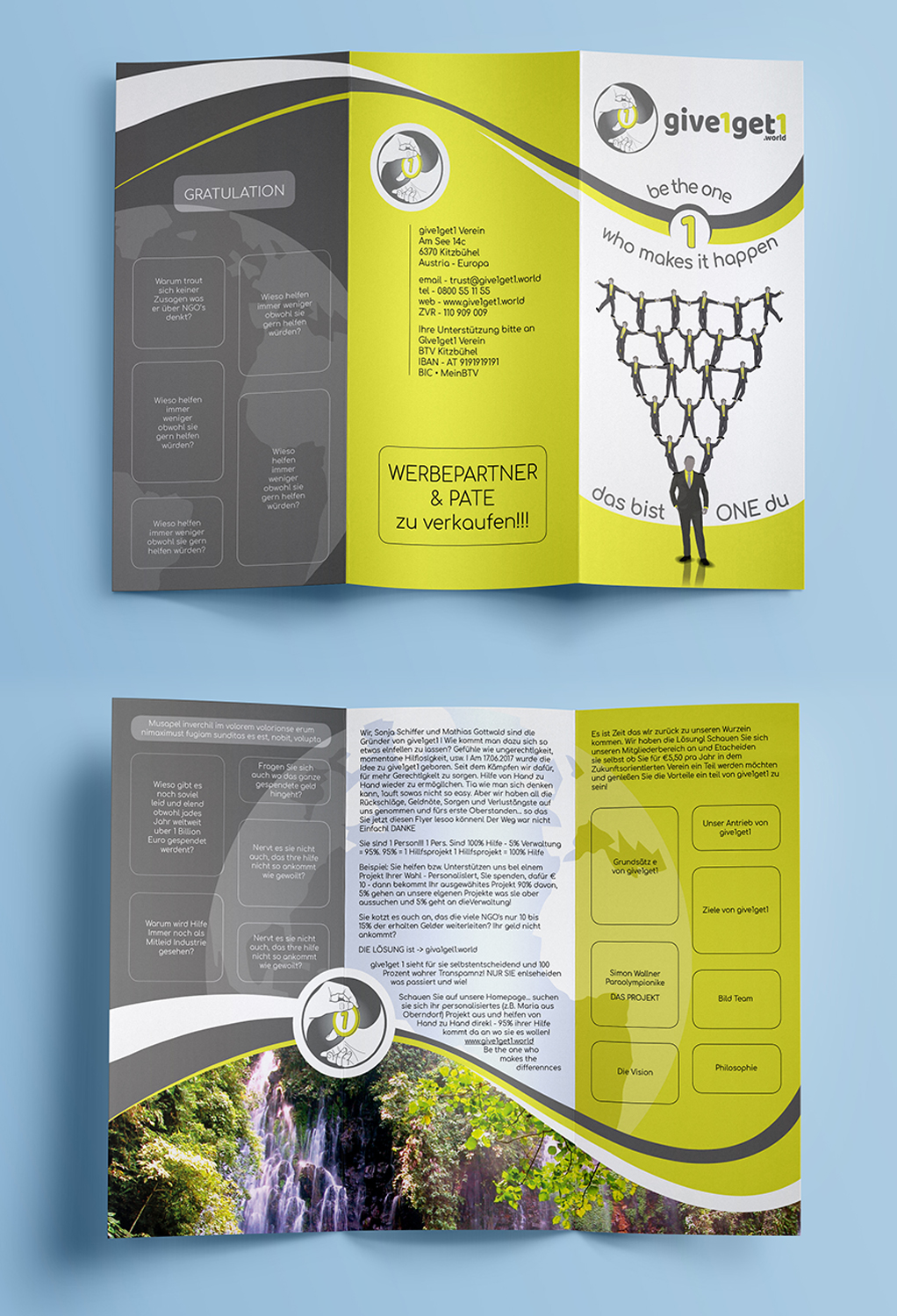 Bold, Modern, Ngo Flyer Design for give1get1 GmbH by Emmanuel Creations ...