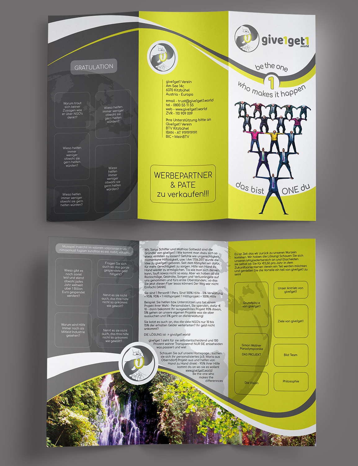 Bold, Modern, Ngo Flyer Design for give1get1 GmbH by Emmanuel Creations ...
