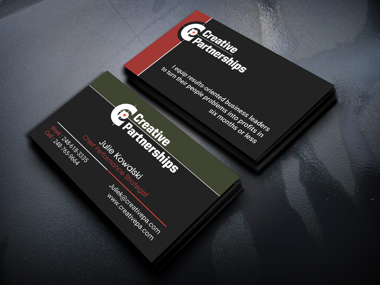 Bold, Modern, Consulting Business Card Design for a Company by ...