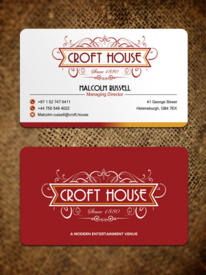 Croft House Business Cards design with a logo | 73 Business Card ...