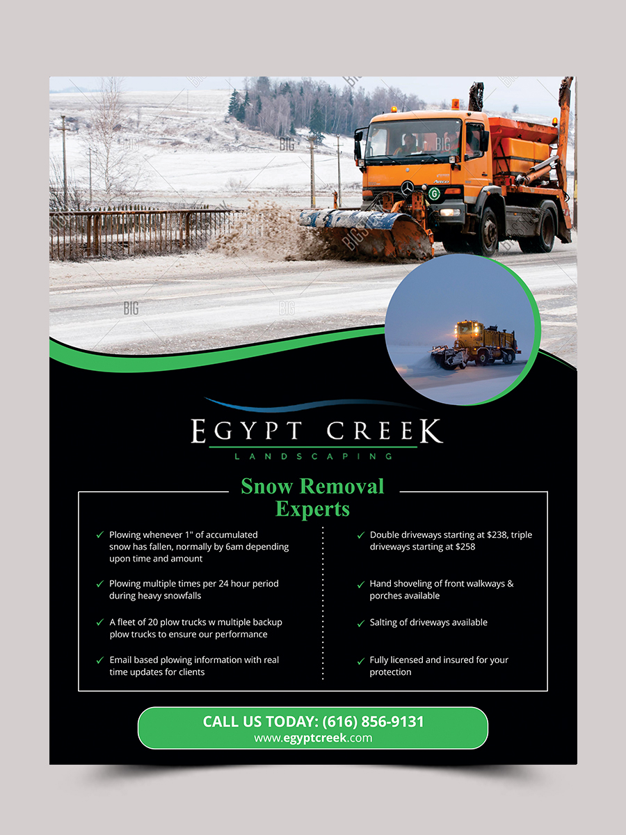 Modern, Professional, Snow Removal Flyer Design for a Company by ESolz ...