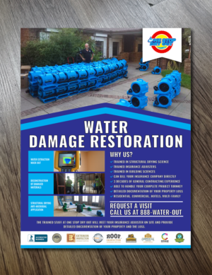 Water Damage? Call Us!! | 88 Flyer Designs for One Stop Dry Out, LLC ...