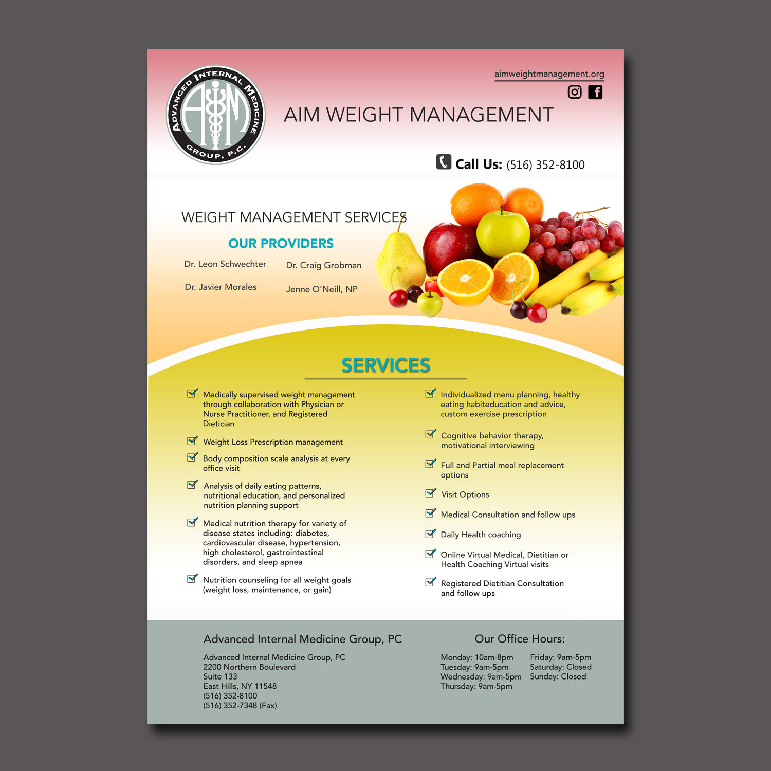 Elegant, Personable, Nutrition Flyer Design for AIM Weightmanagement by ...