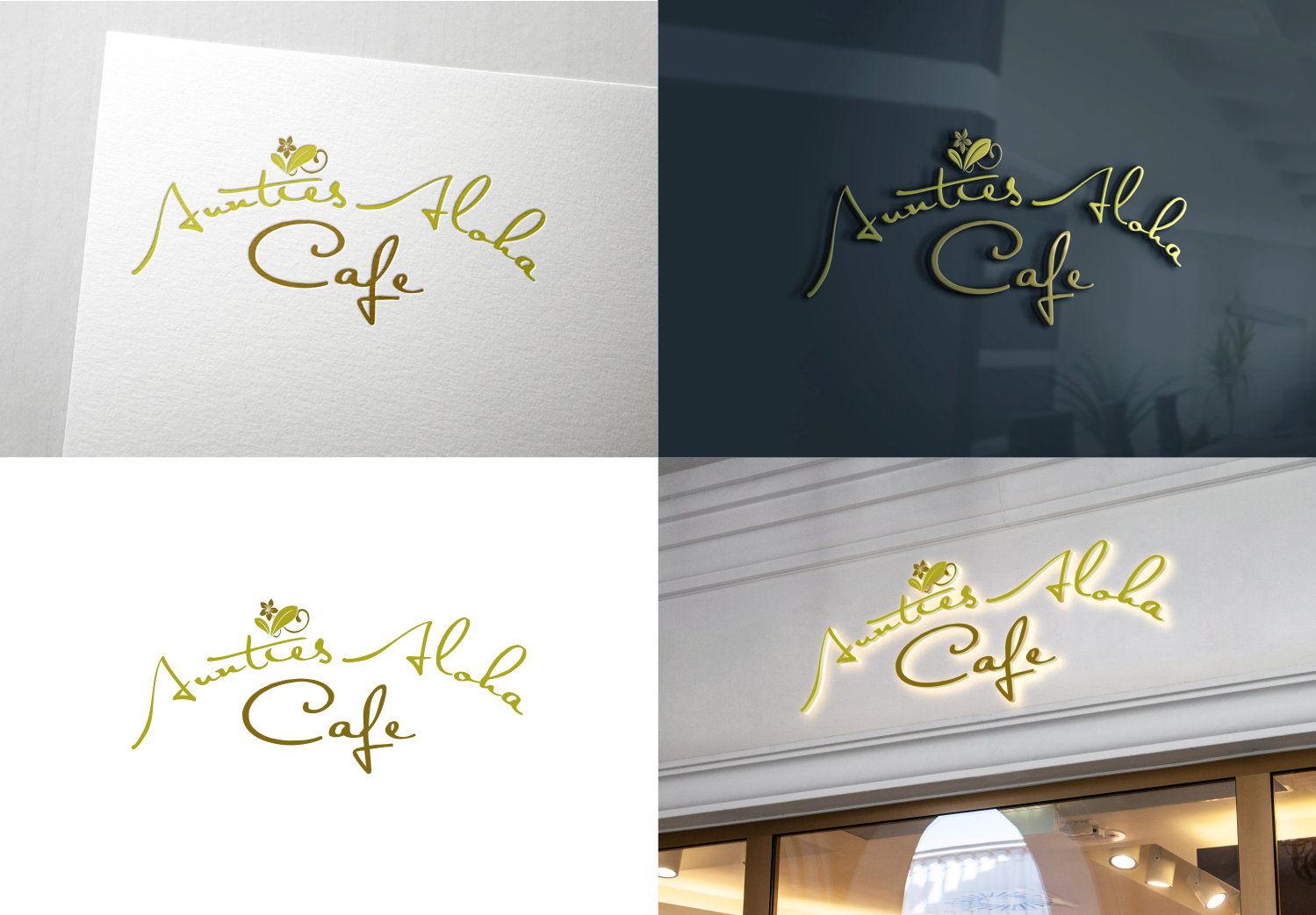 Elegant, Colorful, Restaurant Logo Design for Aunties Aloha Cafe by ...