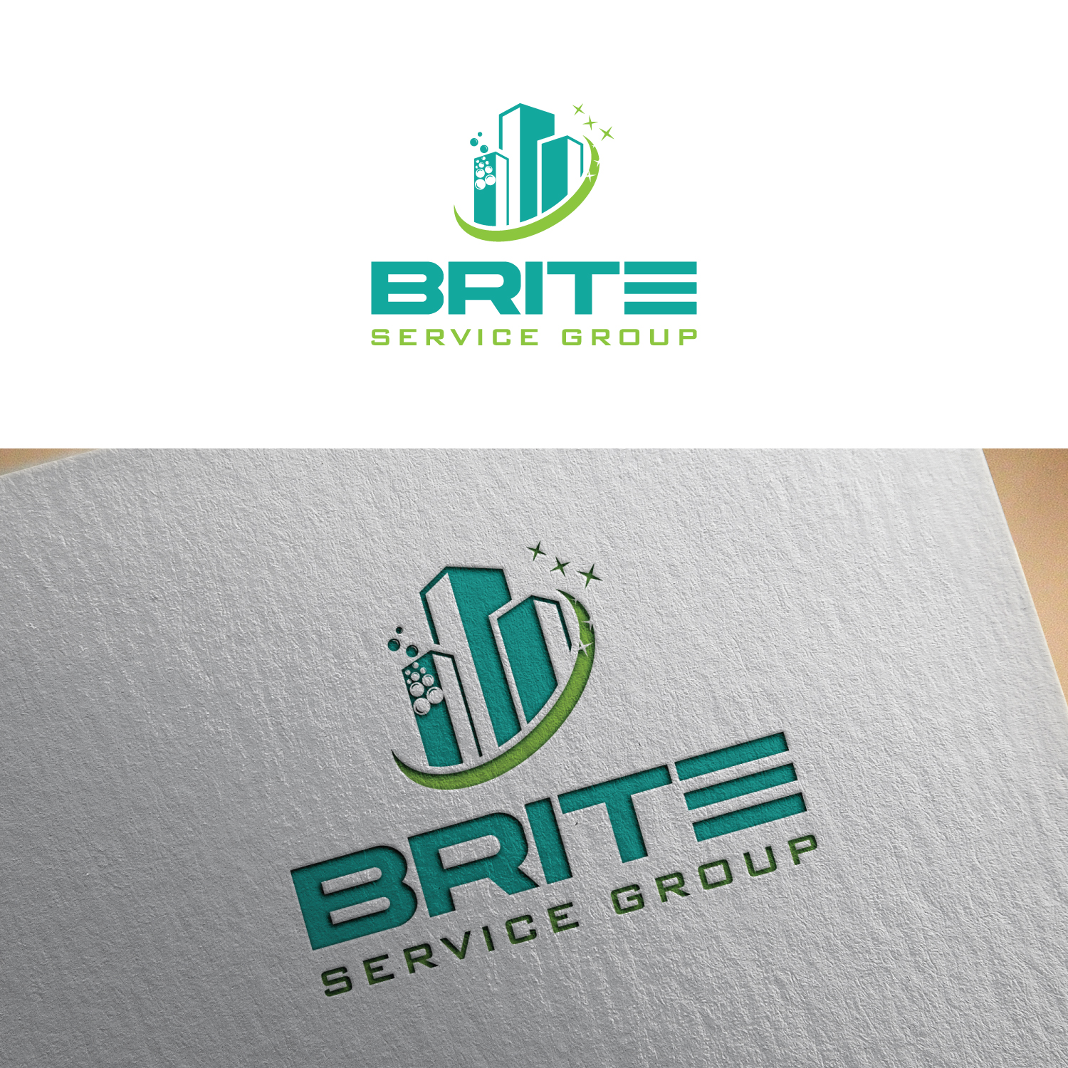 Logo Design for Brite Service Group by Classy Custom | Design #19444812