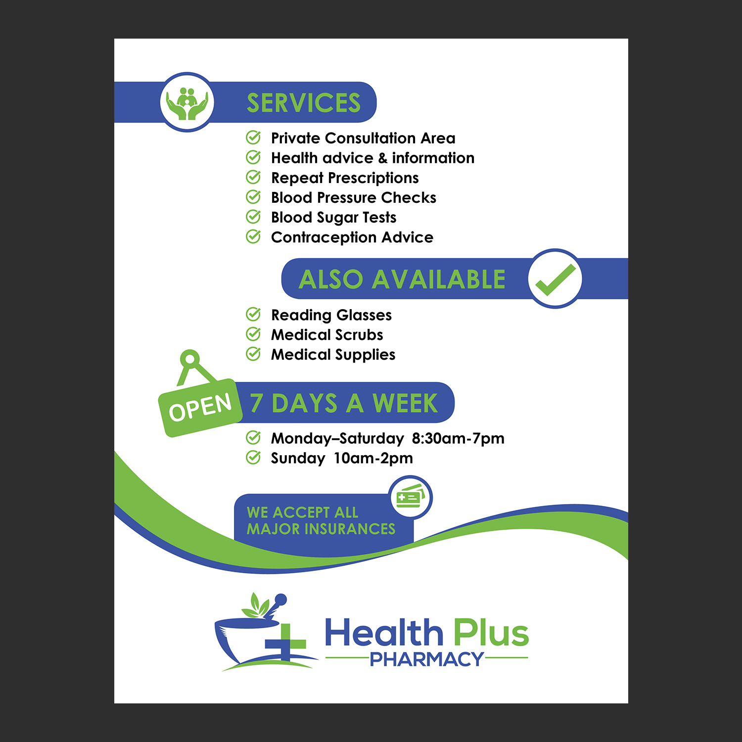 Elegant, Playful, Pharmacy Poster Design for PrimeHealth Medical by ...
