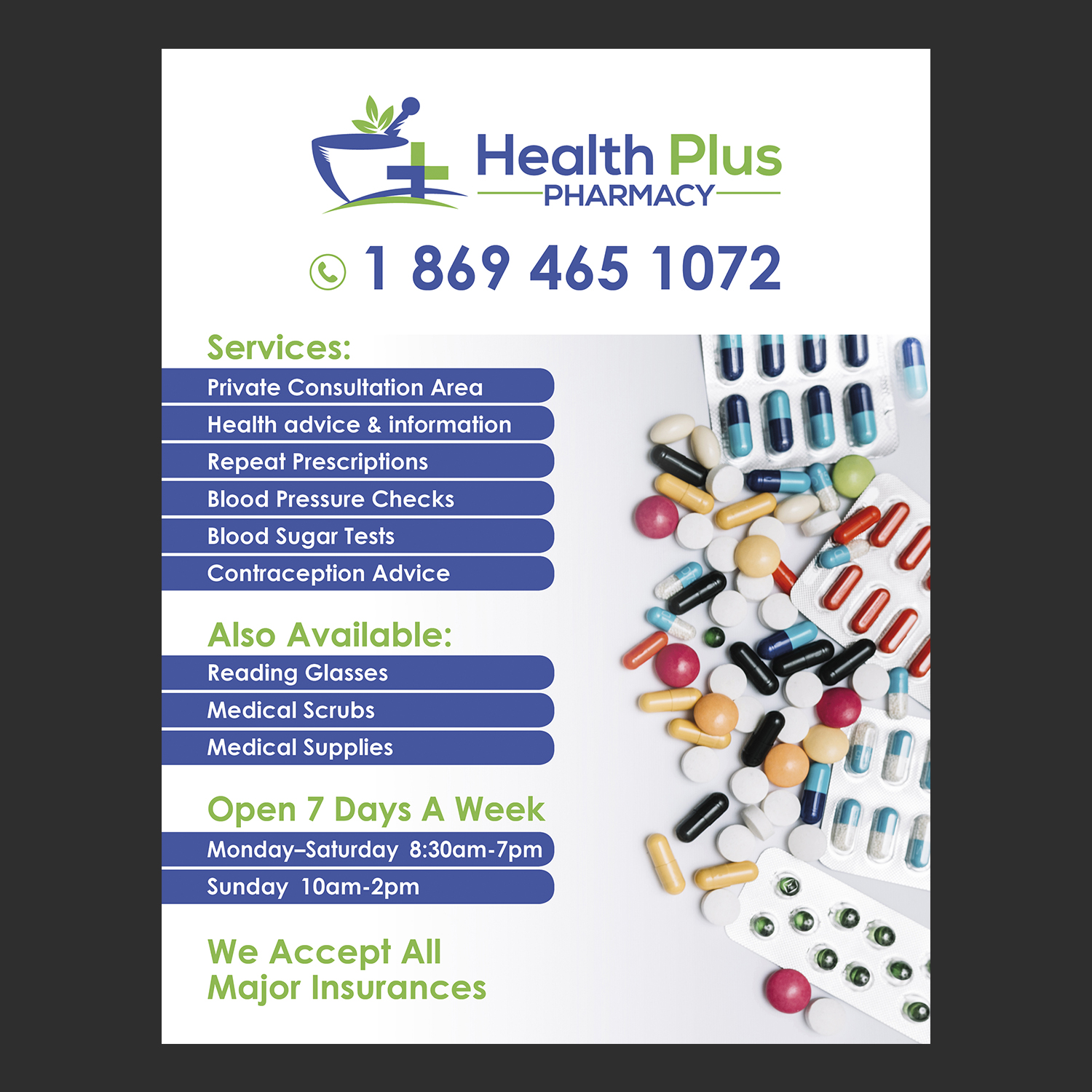 Elegant, Playful, Pharmacy Poster Design for PrimeHealth Medical by ...