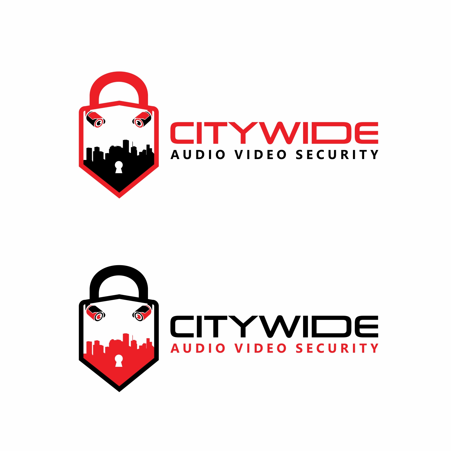 Elegant, Playful, Security Service Logo Design for Citywide audio video ...