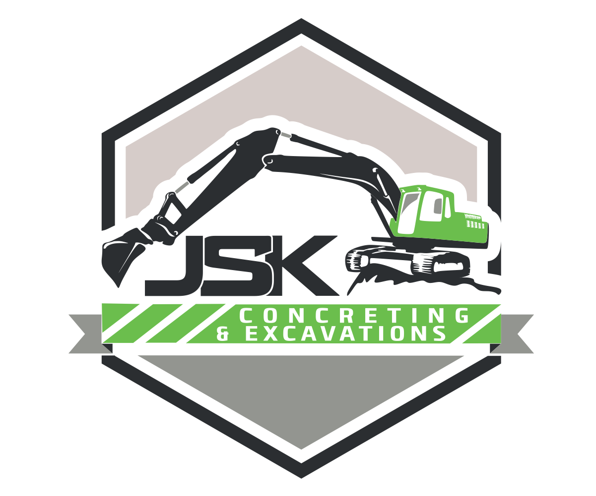 Modern, Playful, Concrete Logo Design for JSK Concreting & Excavation ...