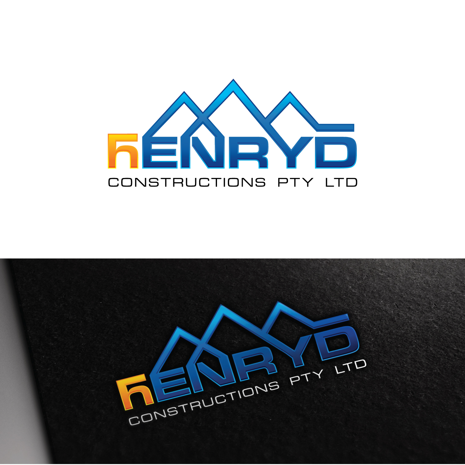 Colorful, Masculine Logo Design for henryd CONSTRUCTIONS Pty Ltd, Have ...