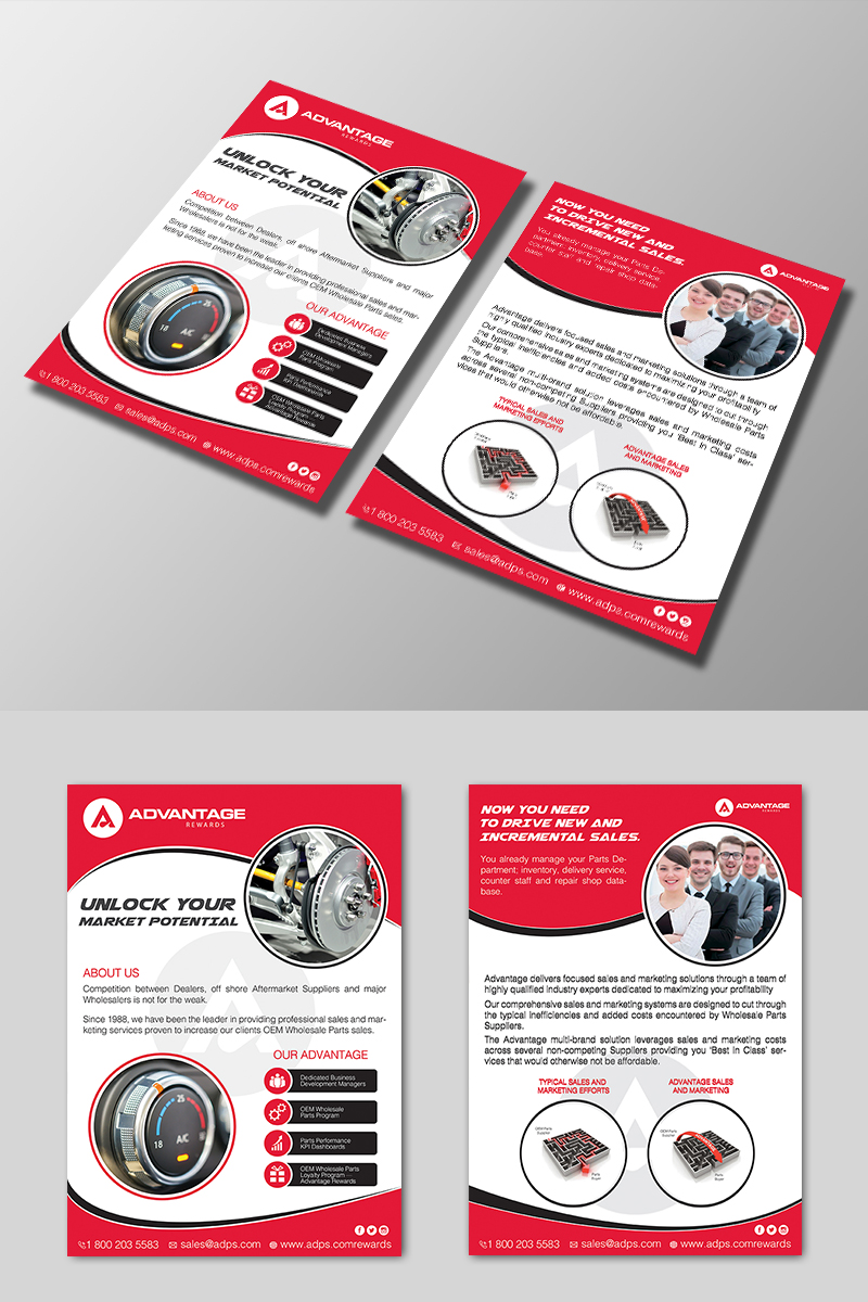 Serious, Professional, Oem Supplier Flyer Design for Advantage Parts ...
