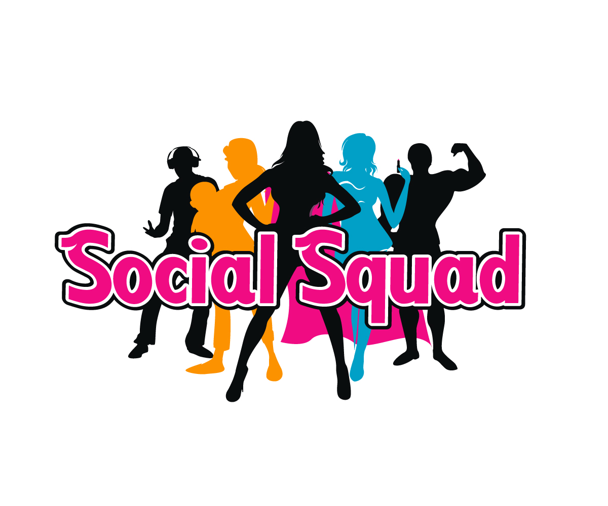 Bold, Playful Logo Design for Social Squad by Jay Design | Design #19567331