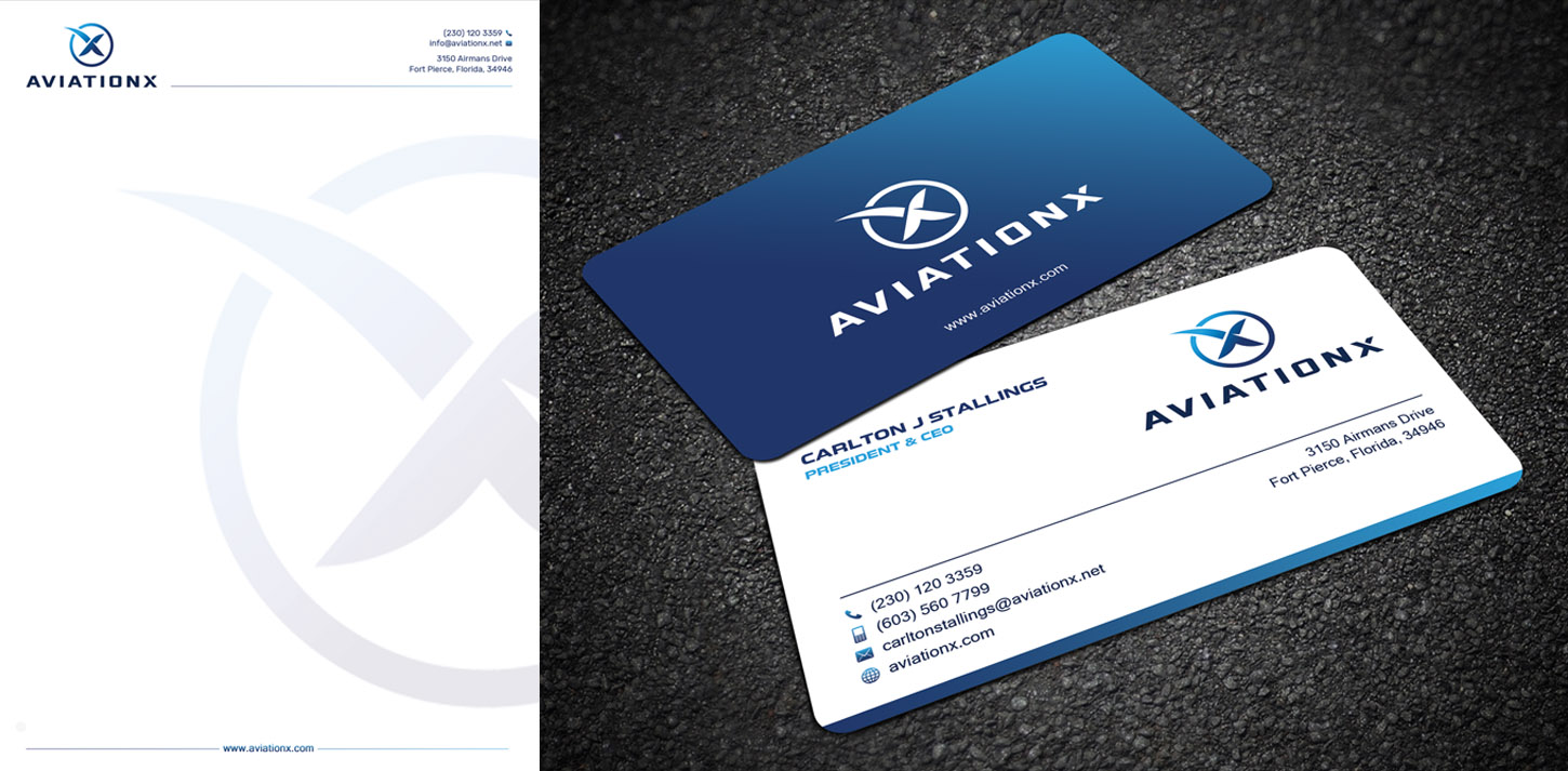Upmarket, Bold, Aviation Business Card Design for a Company by ...