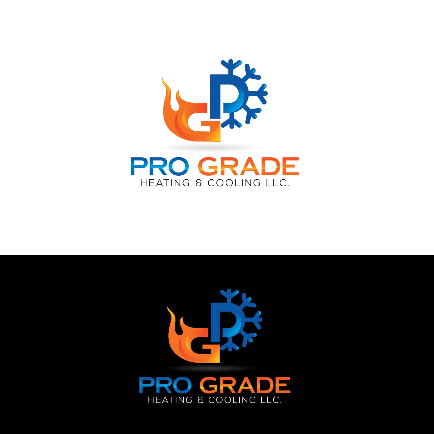 Bold, Playful Logo Design for Pro Grade Heating & Cooling llc. by ...