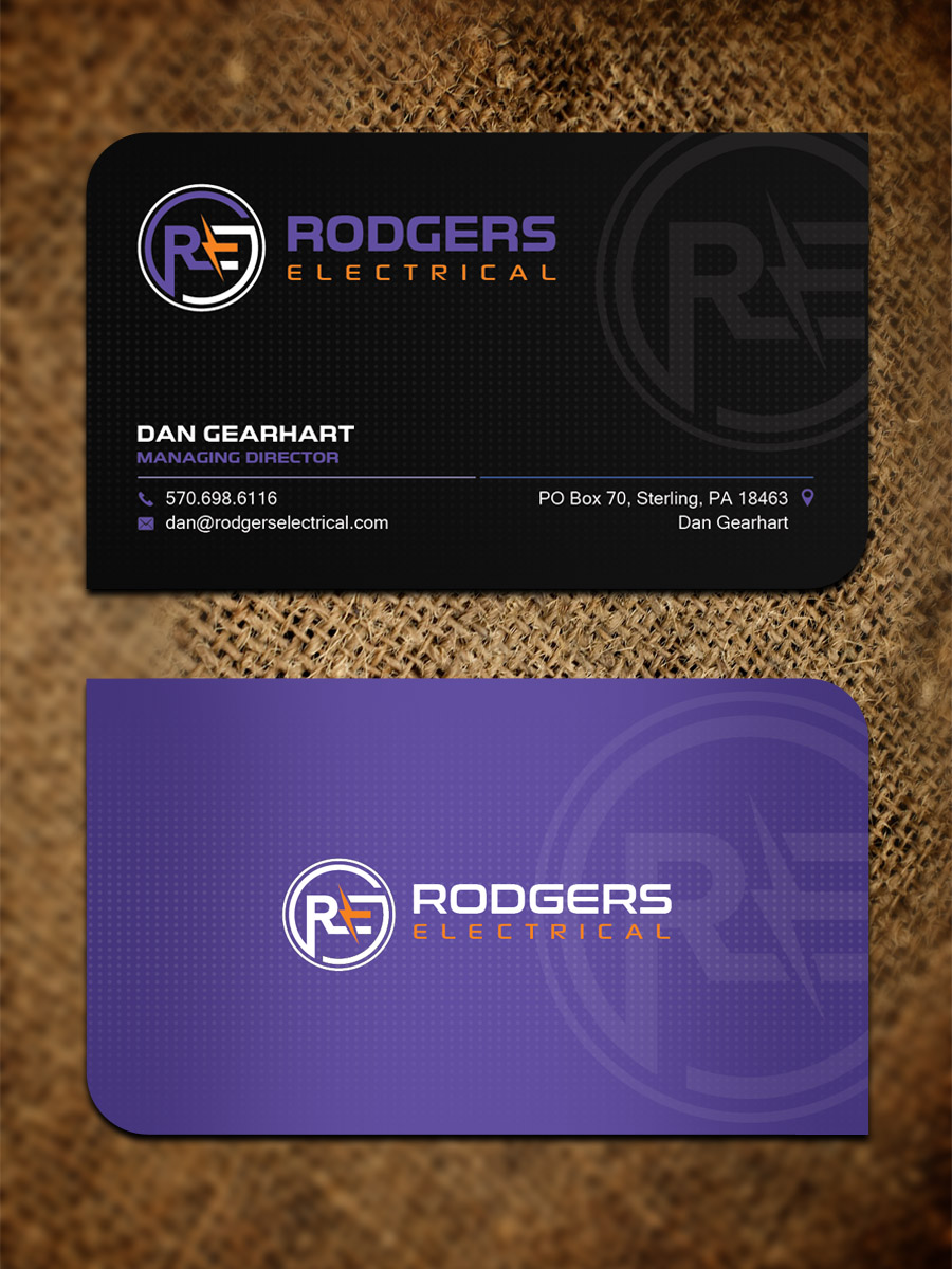 Modern, Serious, Electrical Business Card Design for our name or just ...