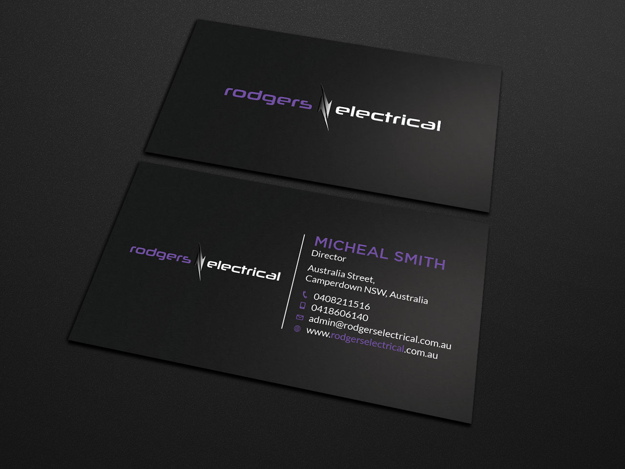 Modern, Serious, Electrical Business Card Design for our name or just ...