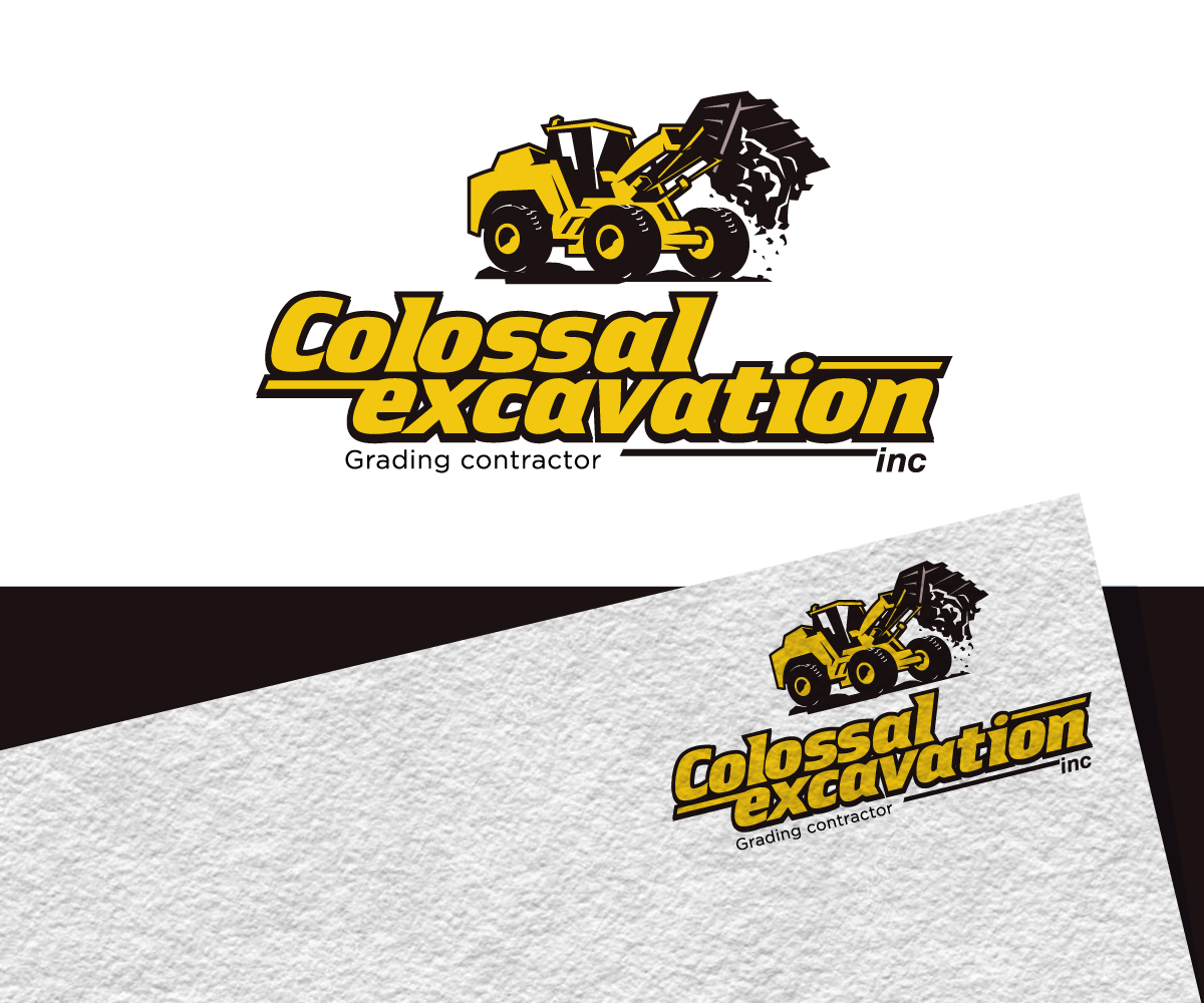 Bold, Modern Logo Design for Colossal excavation, inc. Grading ...